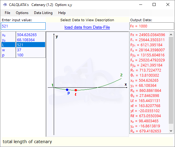 Catenary Calculator with Point Load | CalQlata
